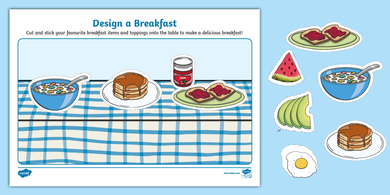 Breakfast Cutting Skills Activity (Teacher-Made) - Twinkl