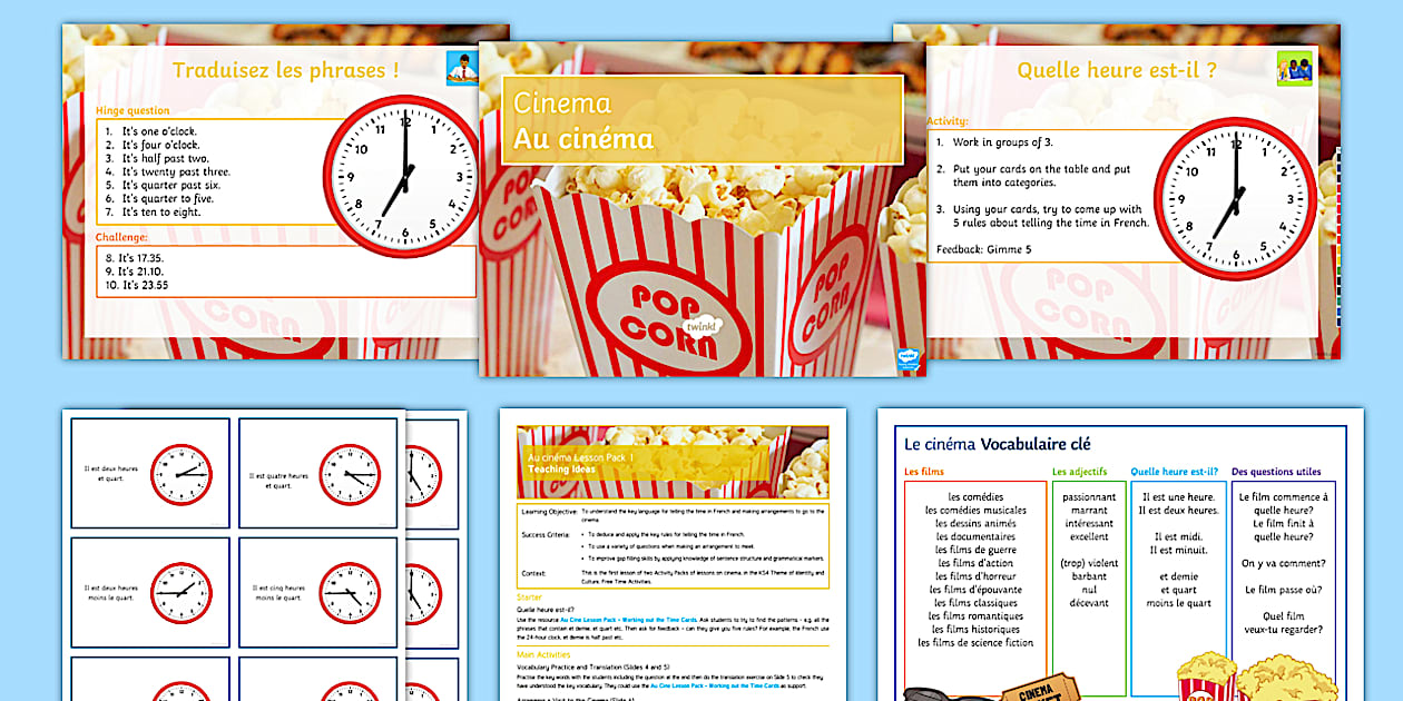 Cinema Lesson 1 French