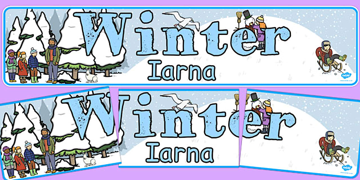 Winter Display Banner EAL Romanian Translation - Twinkl