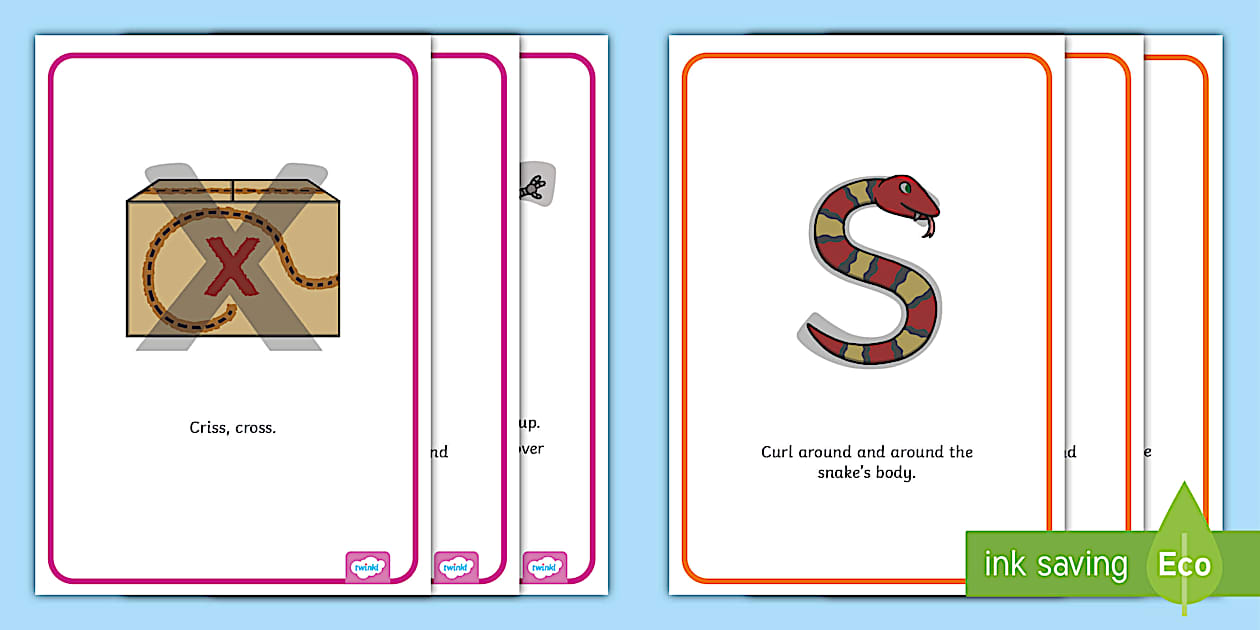 Phonics Level 2 and 3 Mnemonic Posters with Formation Rhymes