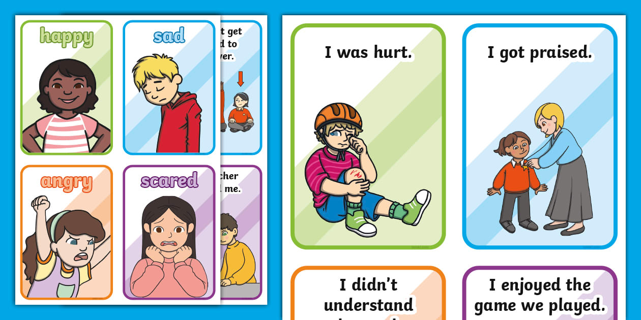 Scenario and Emotions Communication Flash Cards - Twinkl
