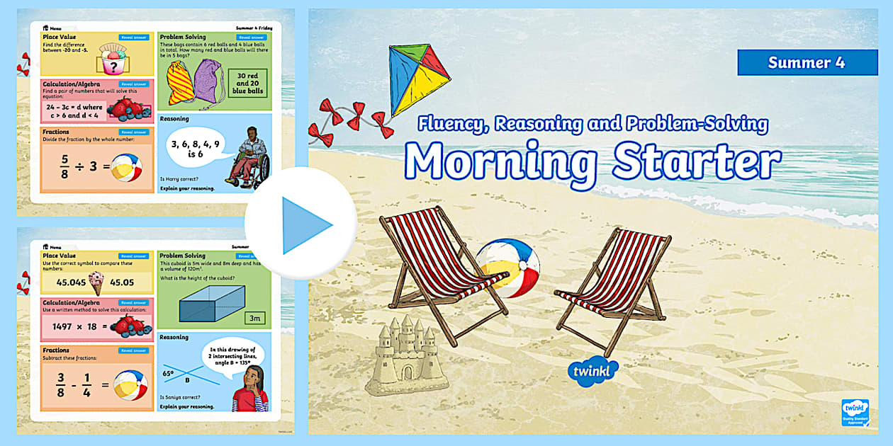 Year 6 Maths Summer Morning Starter PowerPoint 4 - Twinkl