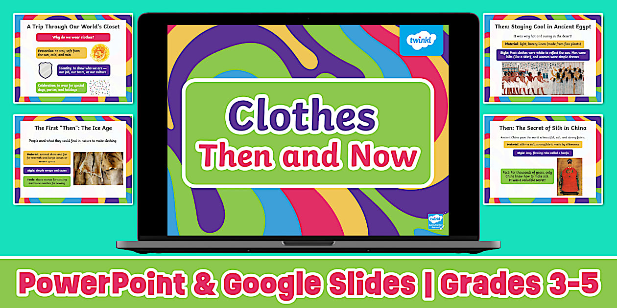 Clothes Then and Now PowerPoint & Google Slides