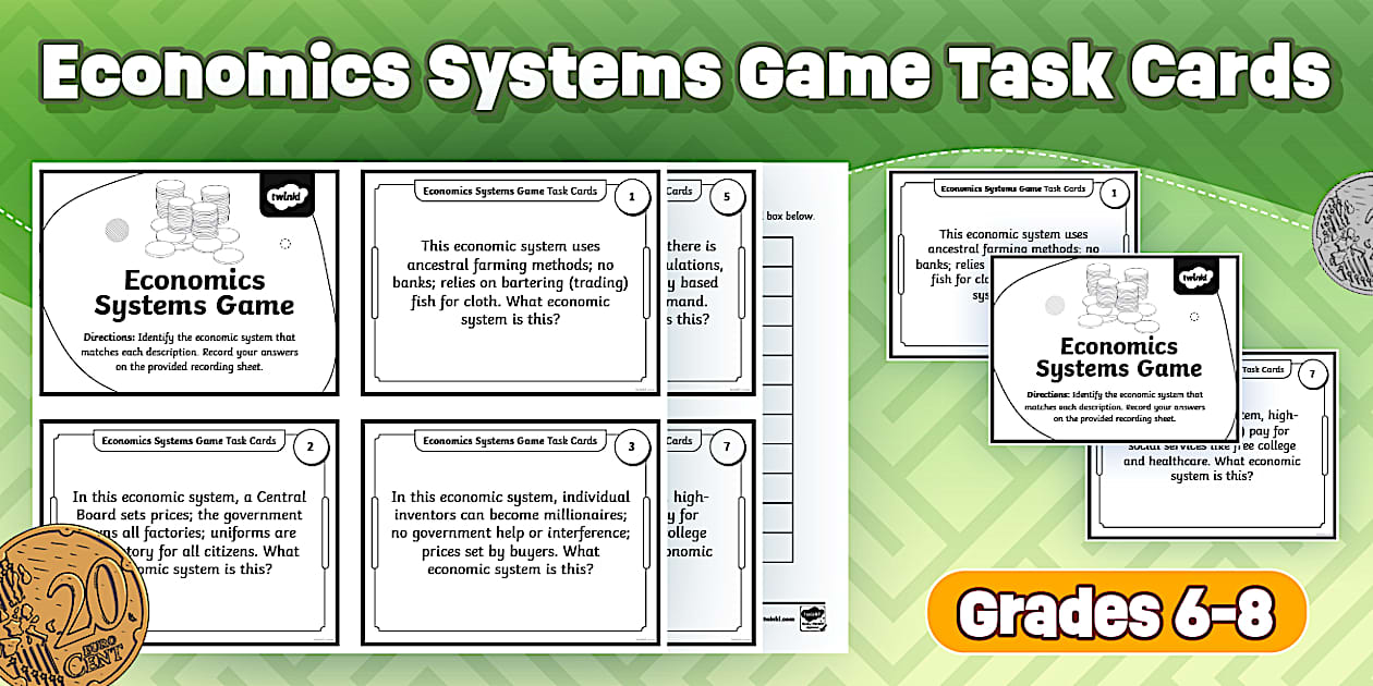 Economics Systems Game Task Cards