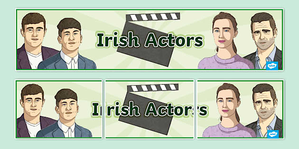 Irish Actors Display Banner (teacher made) - Twinkl