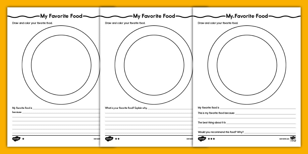 My Favorite Food Differentiated Opinion Writing for K-2