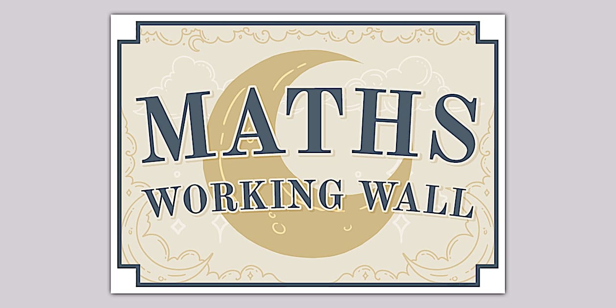 Celestial-Themed Maths Working Wall Display Poster - Twinkl