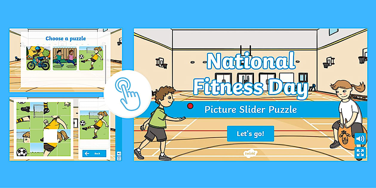 Interactive National Fitness Day Puzzle | Twinkl Puzzles KS1