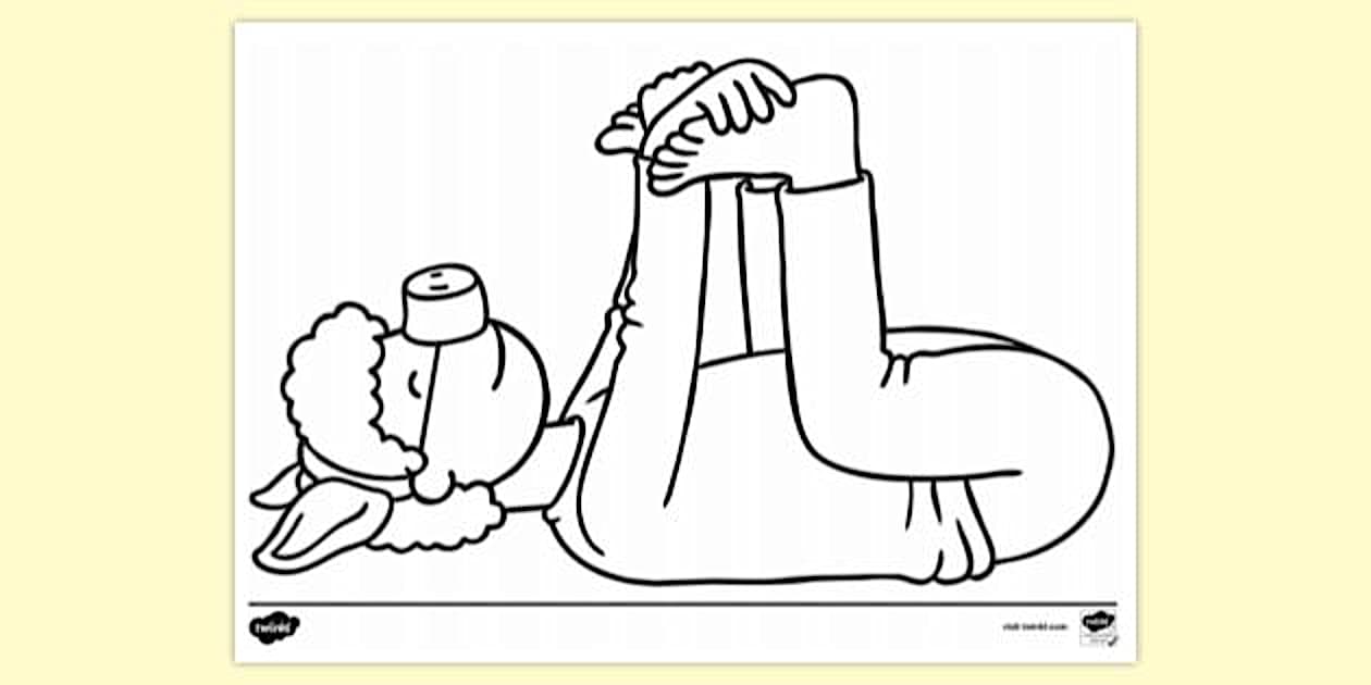 Pig Pose Colouring Sheet | Colouring Sheets (teacher made)