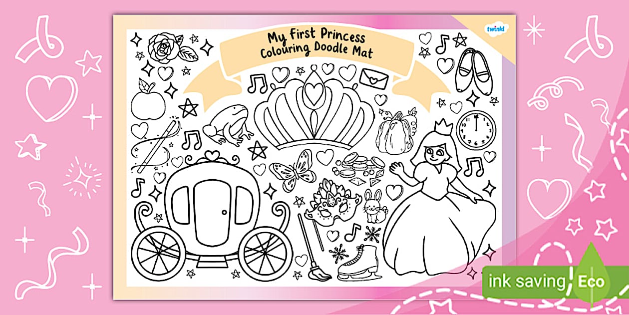 My First Princess Doodle Mat (teacher made) - Twinkl