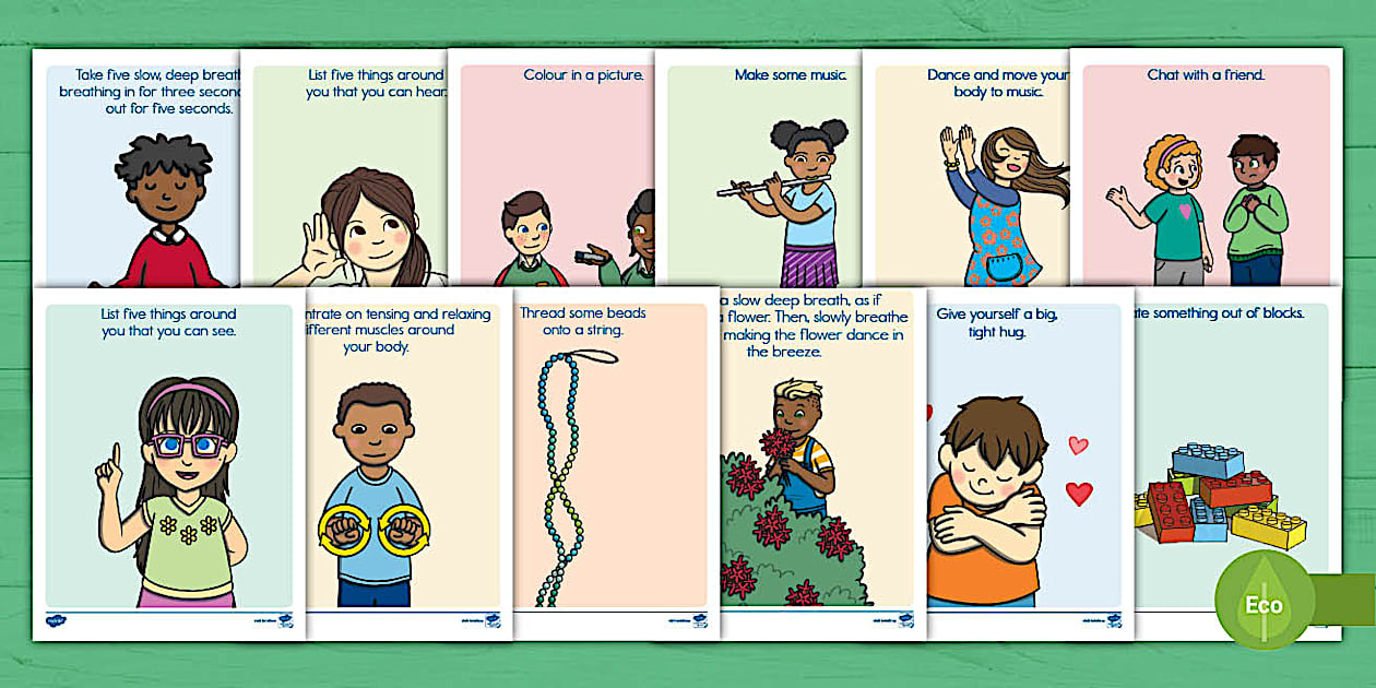 Calming Emotions Strategy Cards Primary (Teacher-Made)