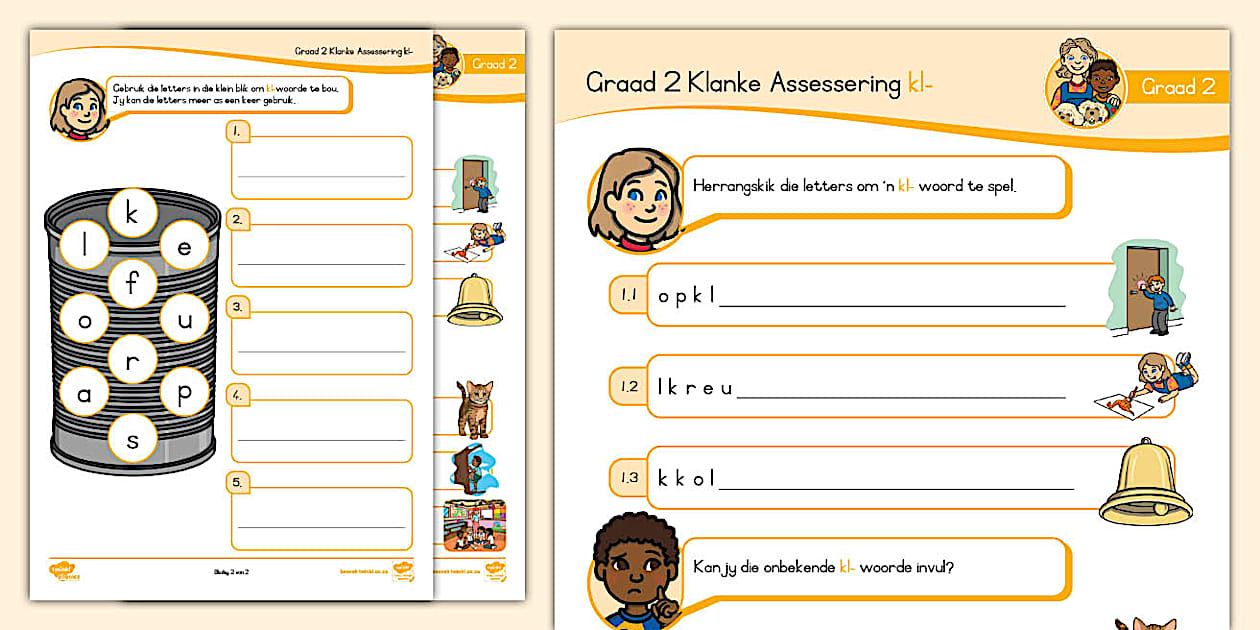 Graad 2 Klanke Assessering kl- (Hecho por educadores)