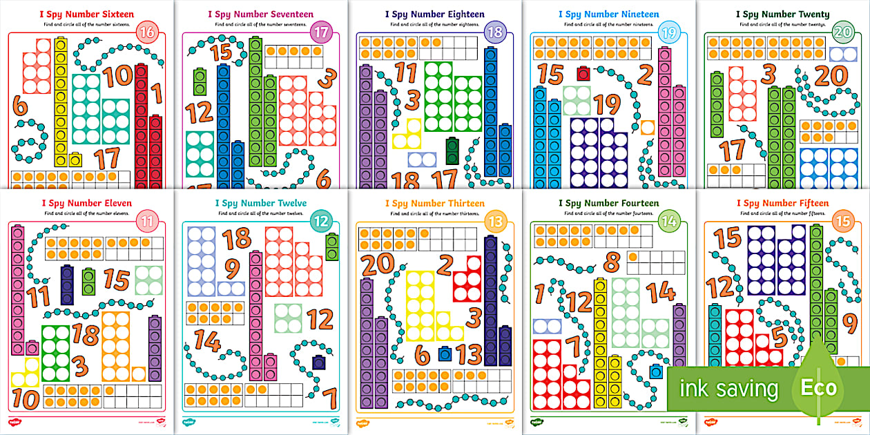 I Spy Numbers 11-20 Activity Pack (teacher made) - Twinkl