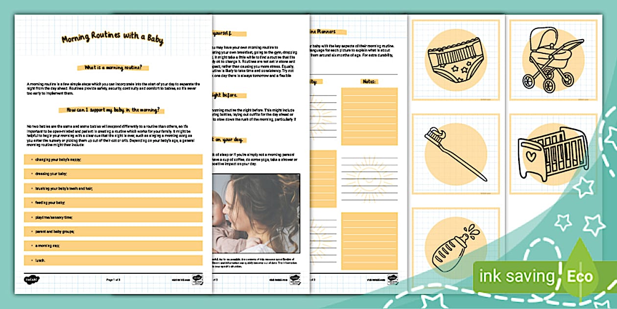 Morning Routine with a Baby (teacher made) - Twinkl