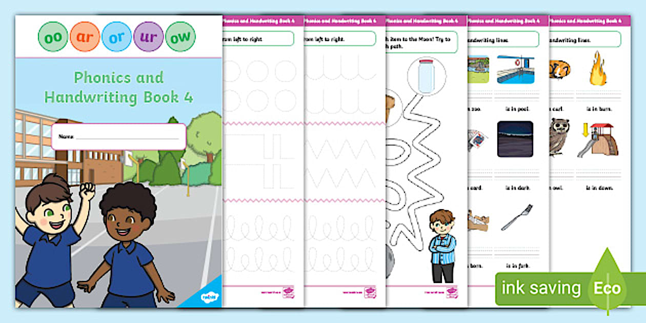 Phonics and Handwriting Book 4 (Teacher-Made) - Twinkl