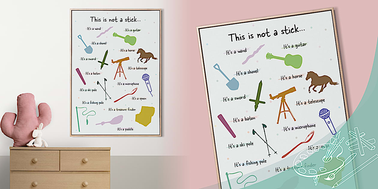 This Is Not a Stick Outdoor Learning Ideas Poster