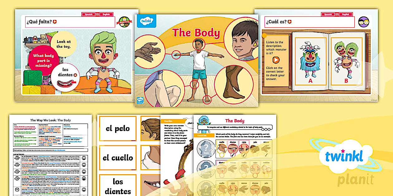 👉 PlanIt Year 5 Spanish Lesson: The Body (teacher made)