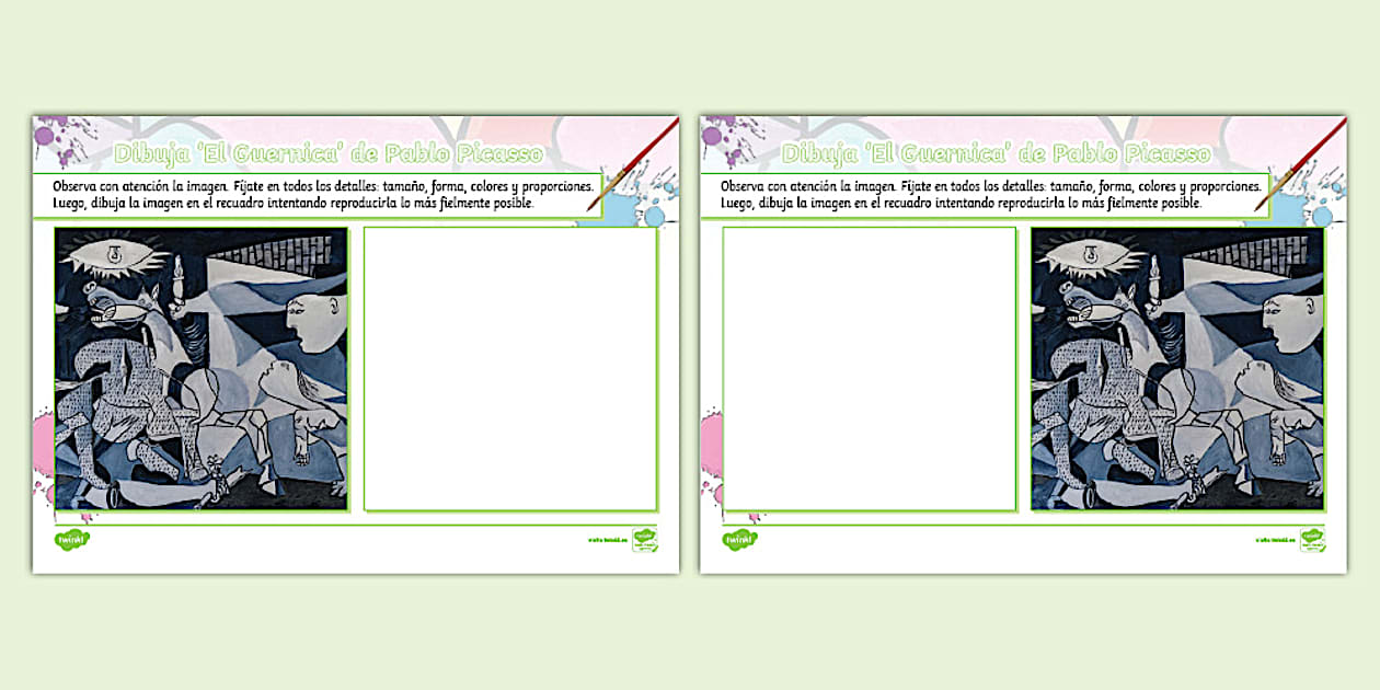 Ficha de actividad: Guernica para colorear - Twinkl