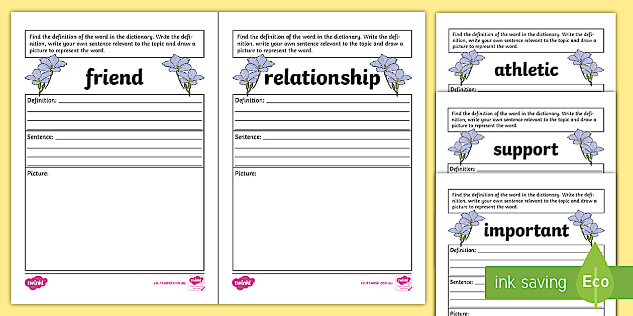 International Day of Friendship Word Definitions CfE Second Level ...