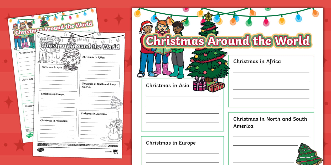 Christmas Around the World Fact File Template