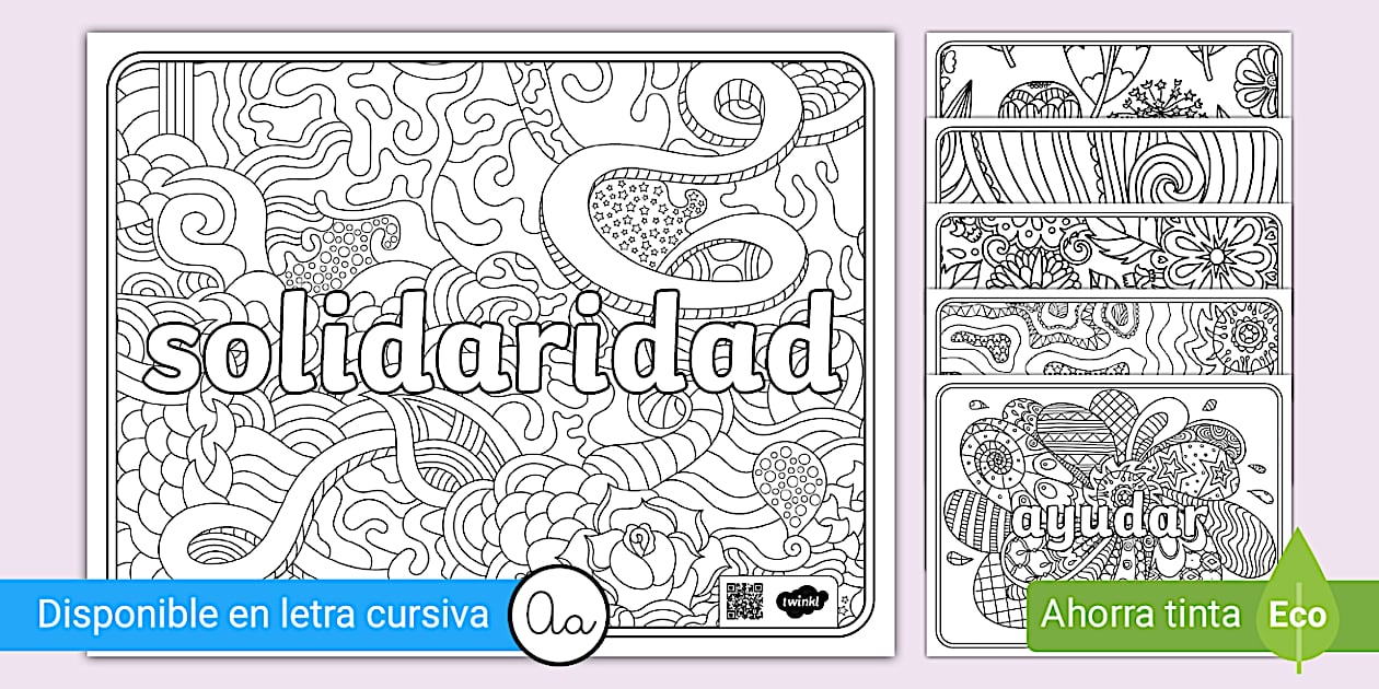 Dibujos para colorear en el Día de la Solidaridad - Twinkl