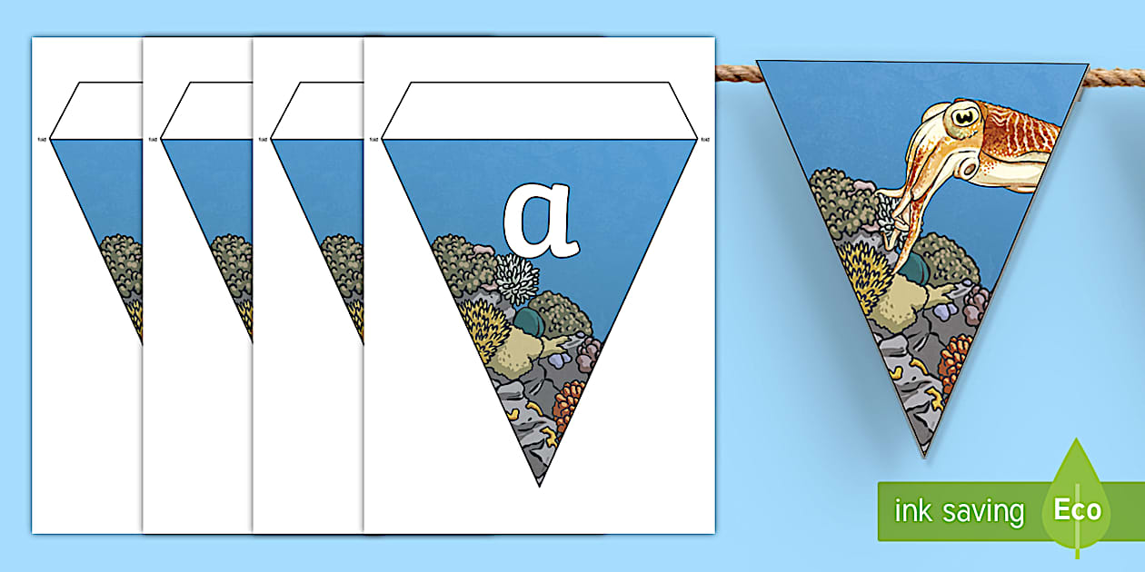 3 - 6 Sea Week Display Bunting (teacher made) - Twinkl
