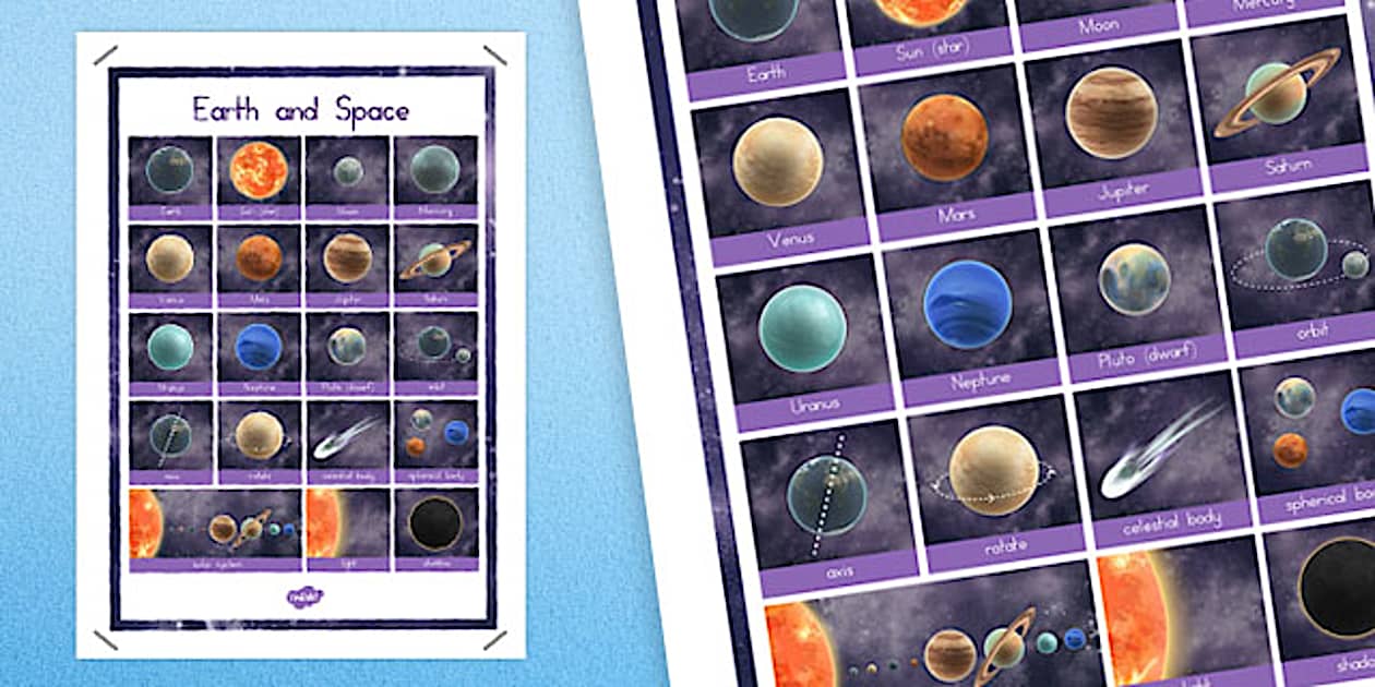 Ages 9-10 Earth and Space Word Grid - Twinkl