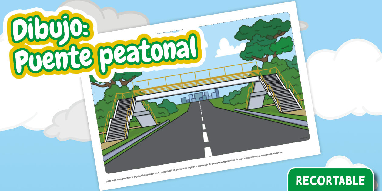Dibujo: Puente peatonal