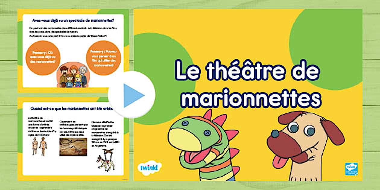 What Is Puppet Theatre Presentation French (teacher made)