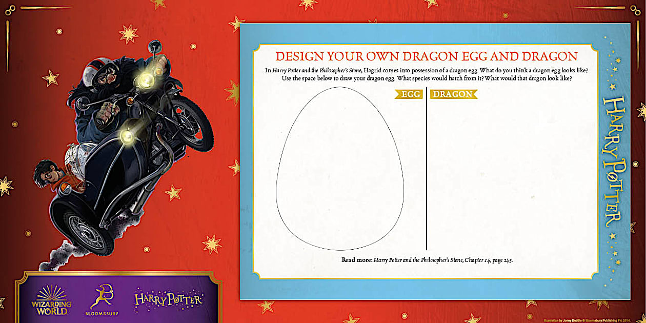 FREE! - Harry Potter Drawing Ideas: Design Your own Dragon Activity