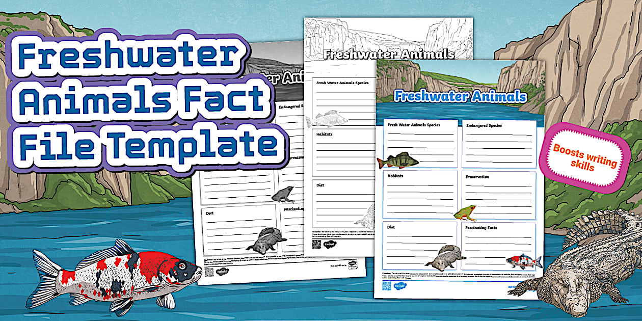 * NEW * Freshwater Animals Fact File Template