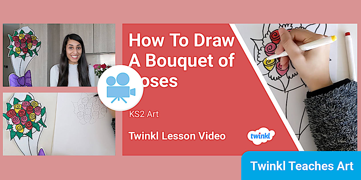 KS2 (Ages 7-11) Art: How To Draw Roses Video Lesson