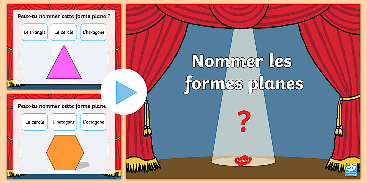 PowerPoint : Nommer les formes planes (professor feito)