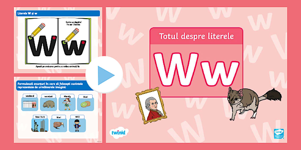 Totul despre litera W – Prezentare PowerPoint - Twinkl