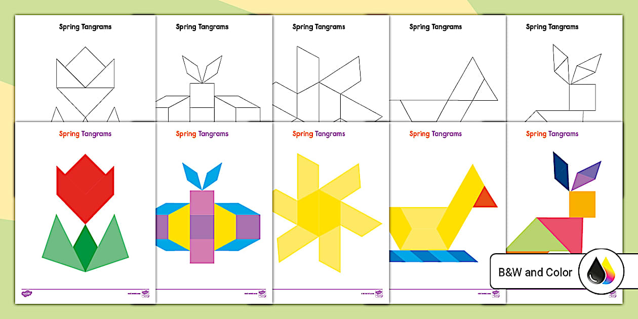 Spring Tangrams Activity | Math Resources | Twinkl USA