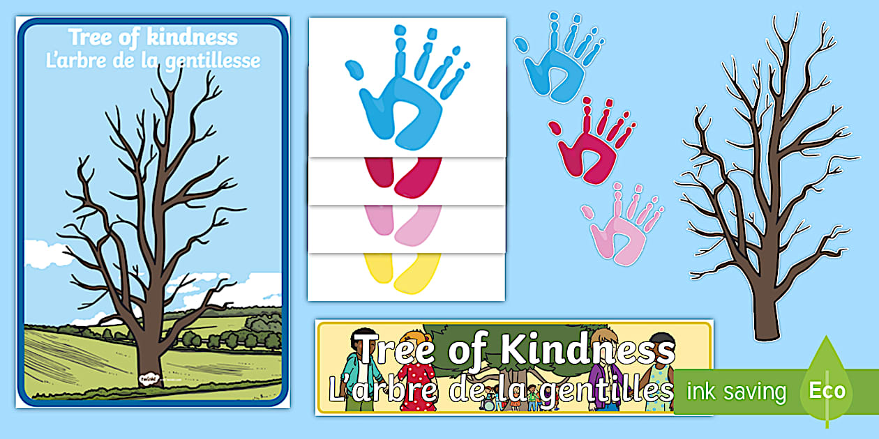 Tree of Kindness Display Pack English/French - Twinkl