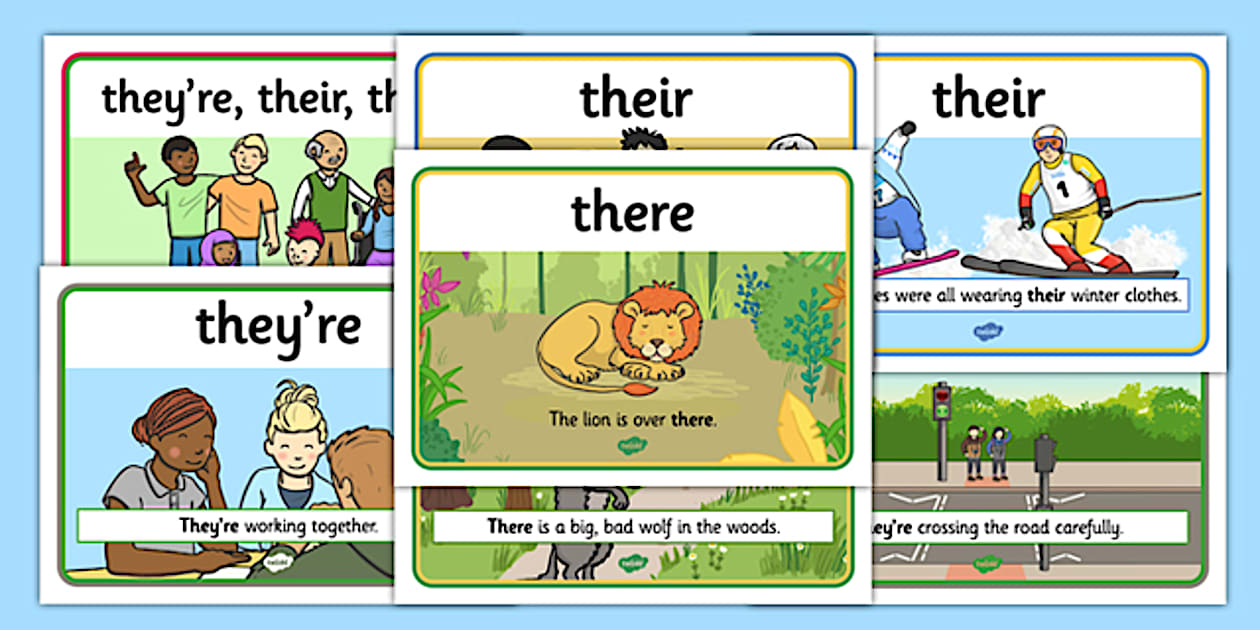 There They're Their Display Posters (teacher made) - Twinkl