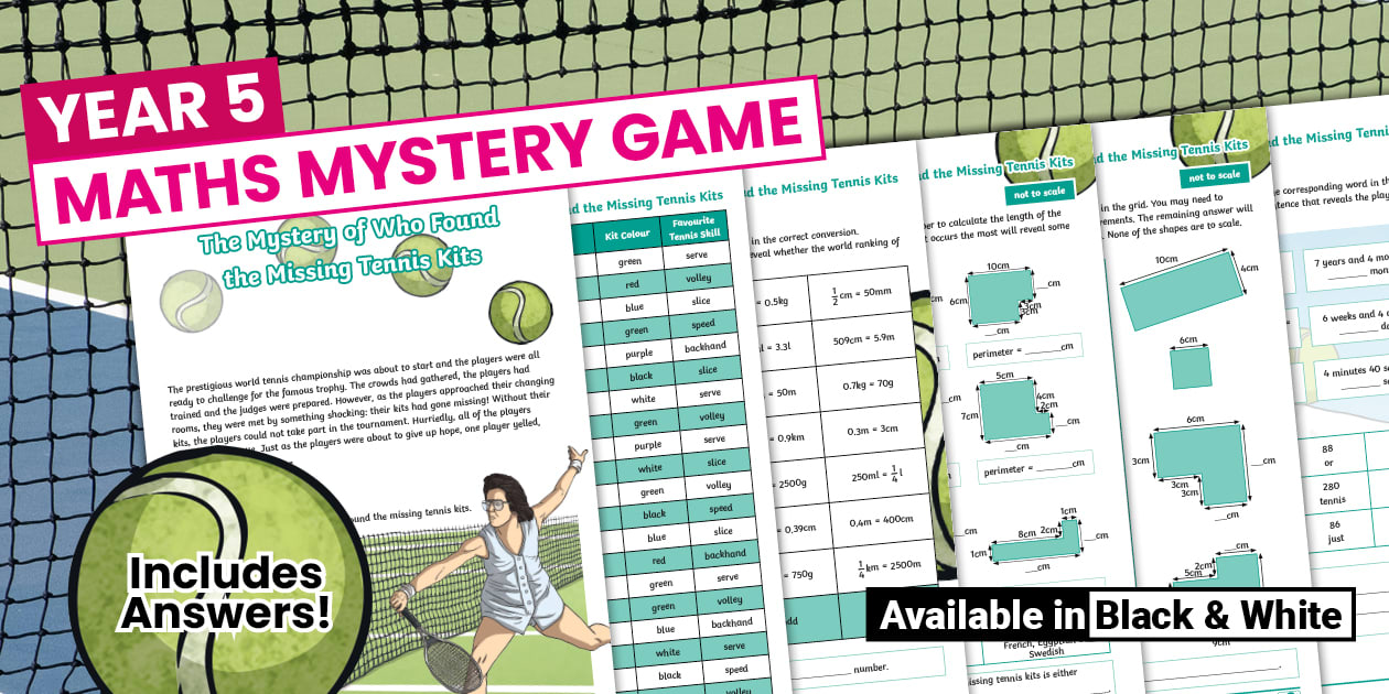 Mystery of Who Found the Missing Tennis Kits Mystery Game