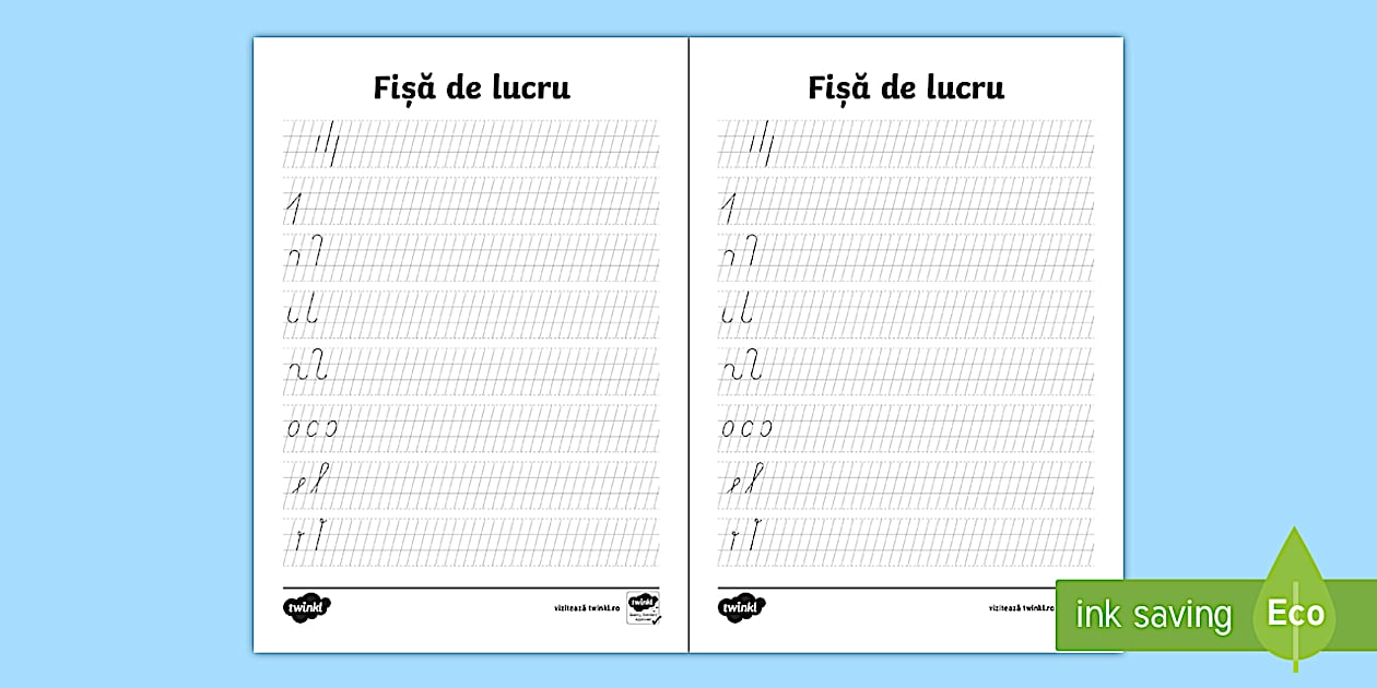 Clasa întâi – semne grafice – caiet tip 1 | Twinkl RO