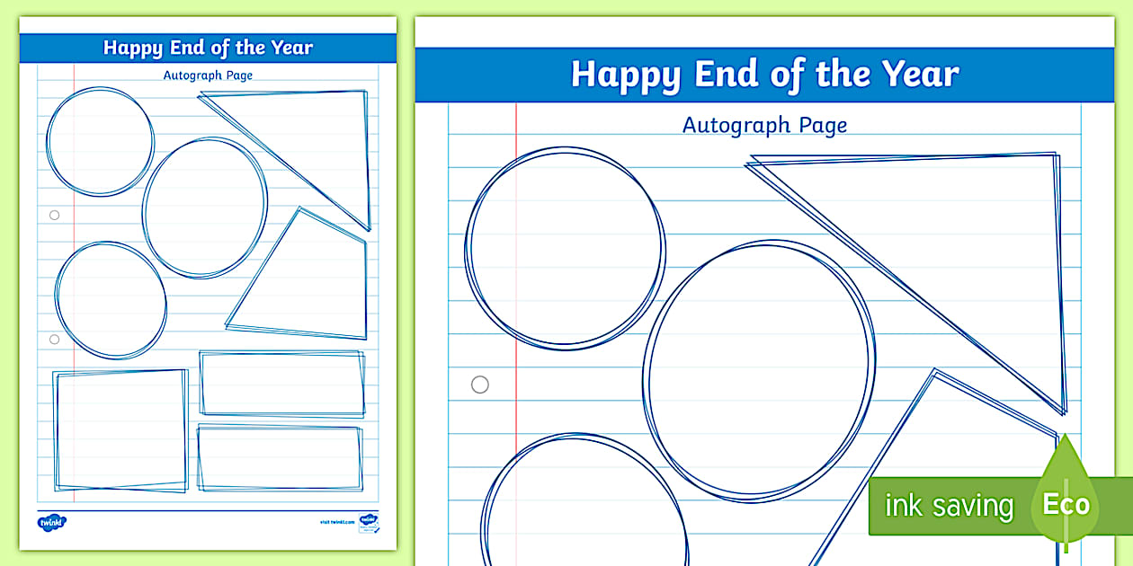 End of Year Autograph Page Template | Twinkl (Teacher-Made)