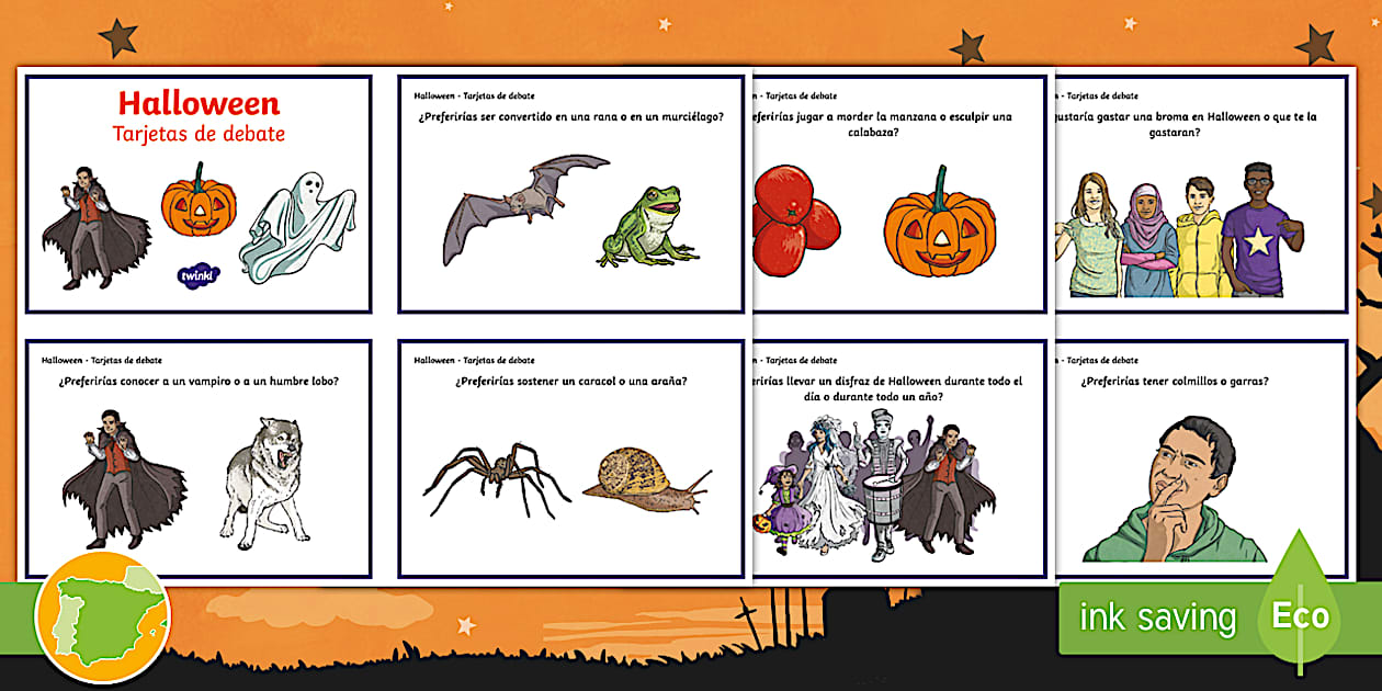 Tarjetas para el debate: Halloween - Educación Primaria