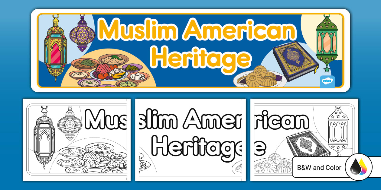 Muslim American Heritage Banner - Twinkl