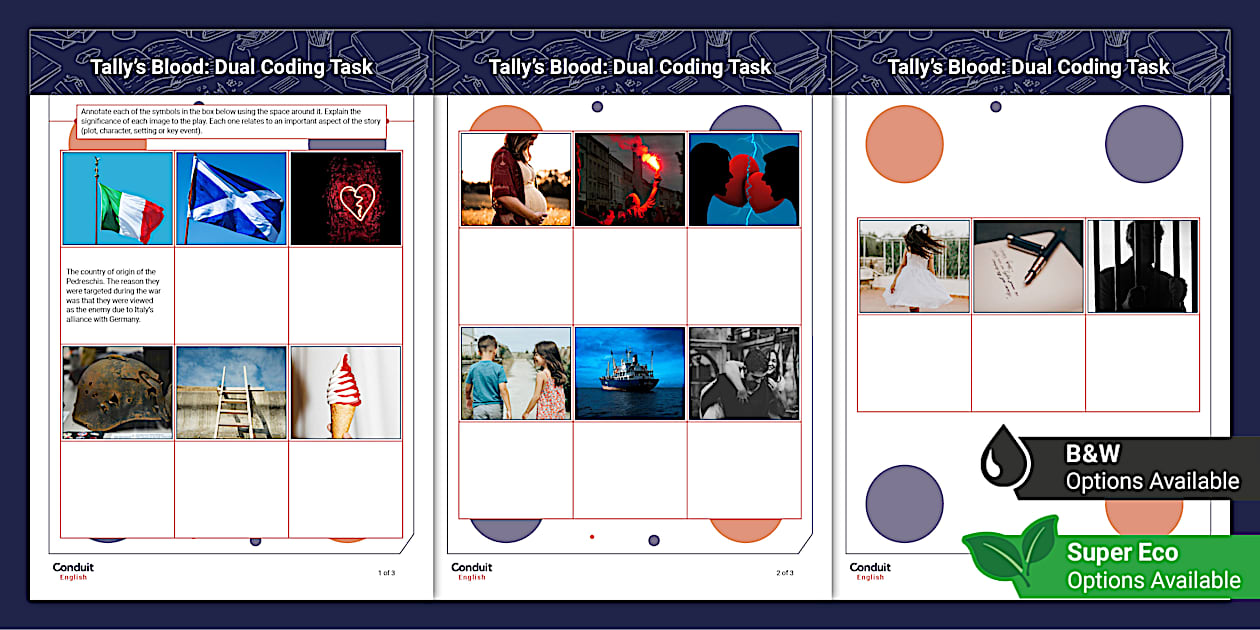 Tally's Blood: Dual Coding Task (Hecho por educadores)
