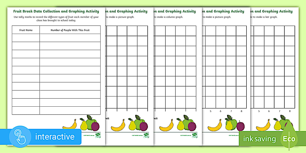 Fruit Break Graphing Activity Pack | F-2 Statistics | Twinkl