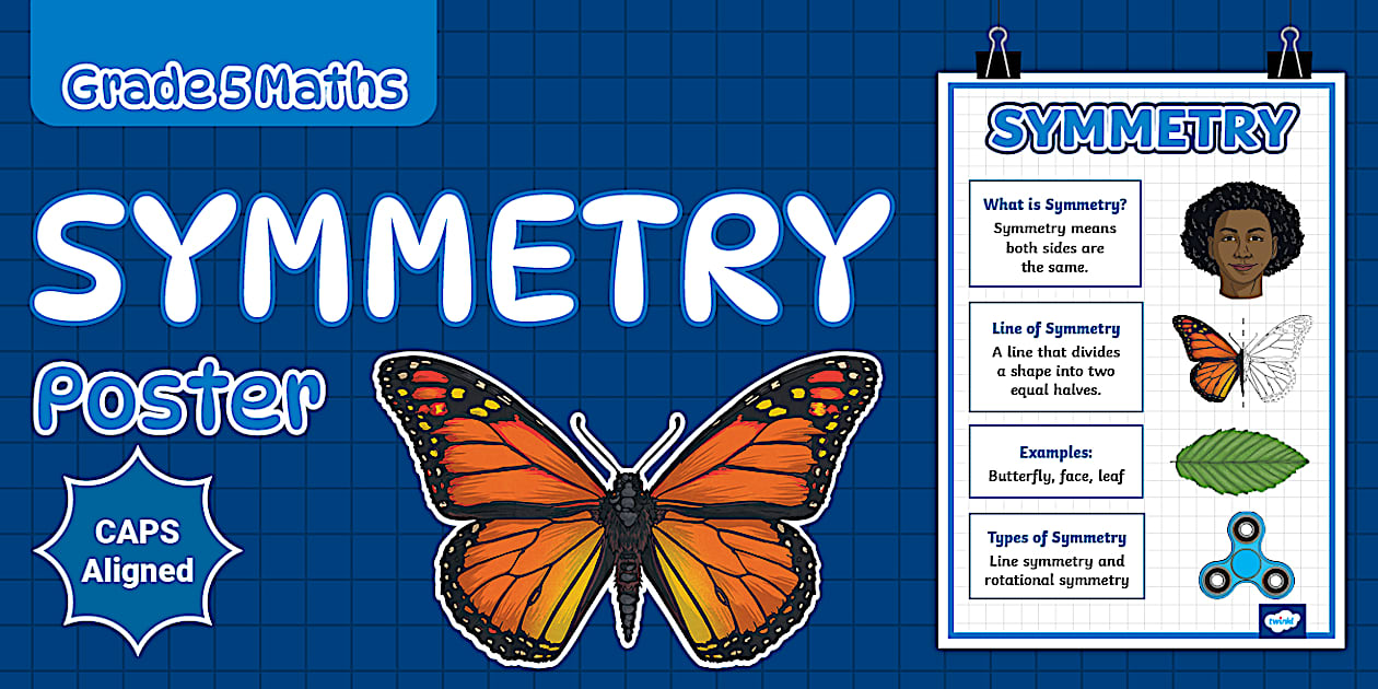Grade 5 - Maths - Term 2 - Symmetry - Poster (Caps Aligned)