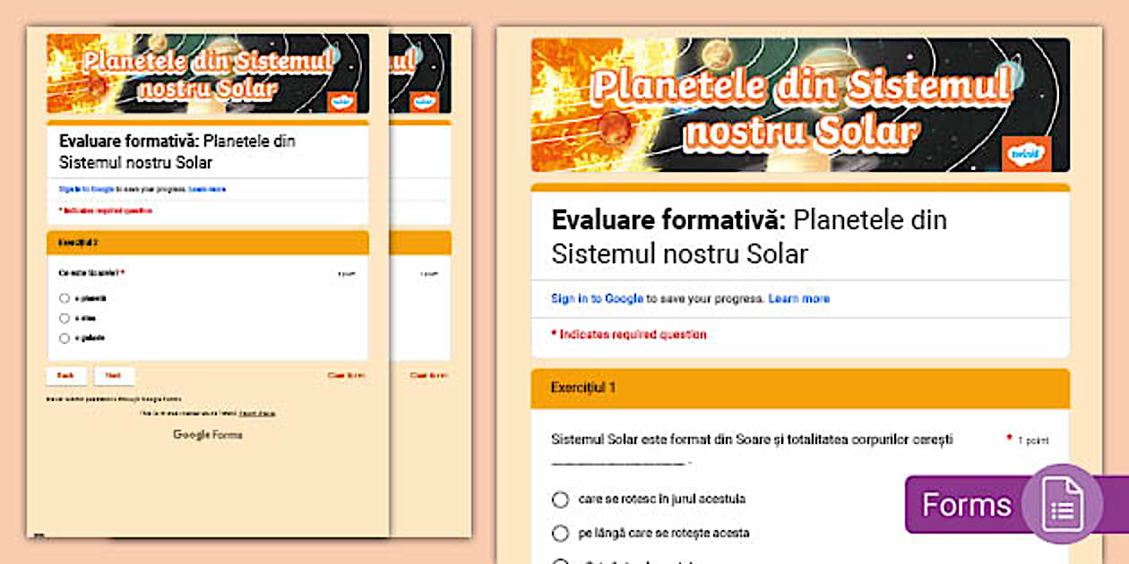 Planetele din Sistemul Solar clasa 4 – Evaluare formativă