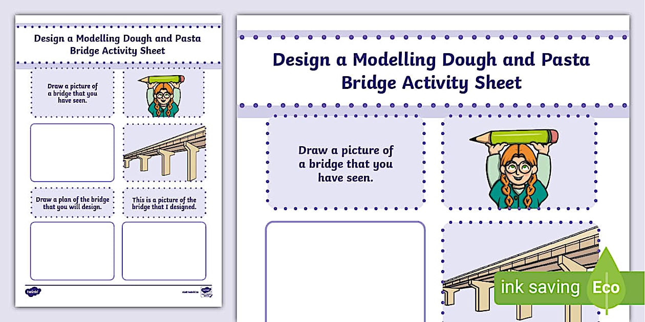 Modelling Dough and Pasta Bridge STEM (Activity Sheet Infants)