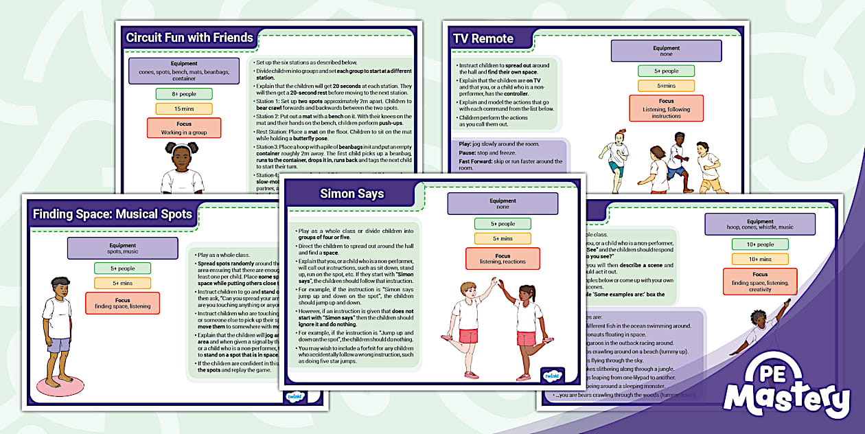 PE Mastery: Year 1 Health and Fitness Activities Pack