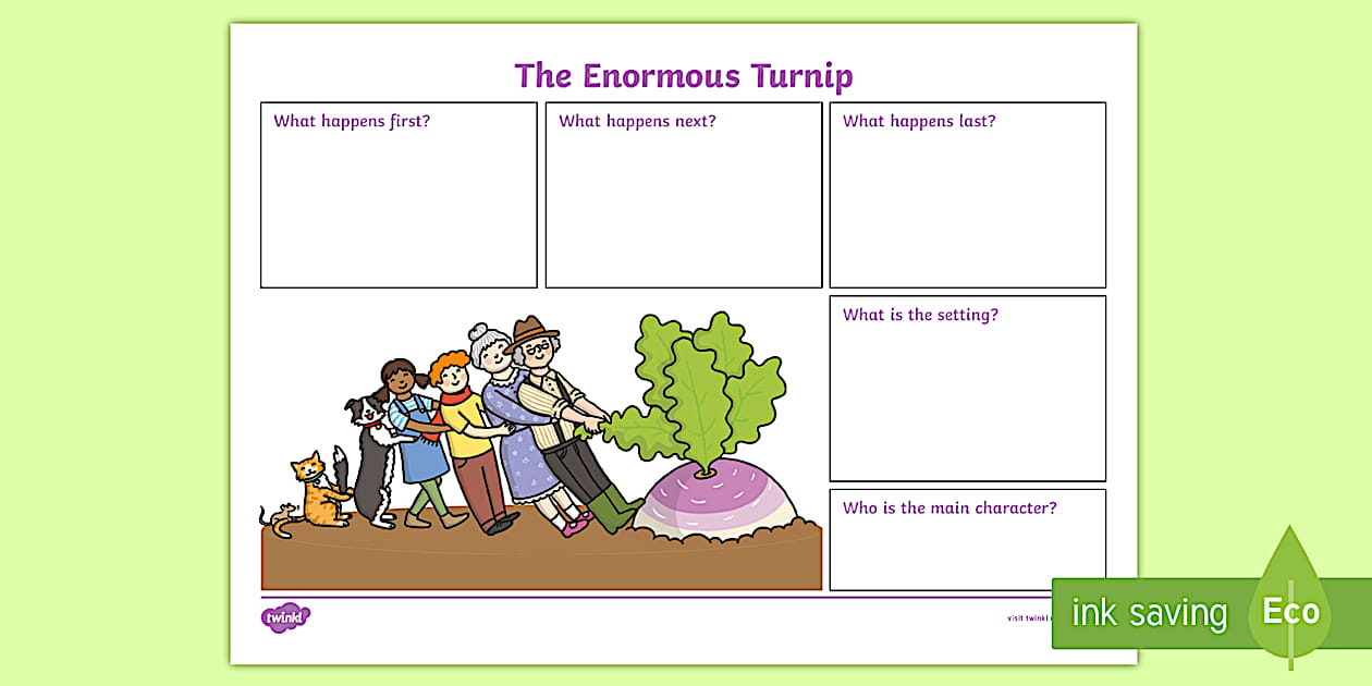 The Enormous Turnip Book Review Writing Frame (teacher made)