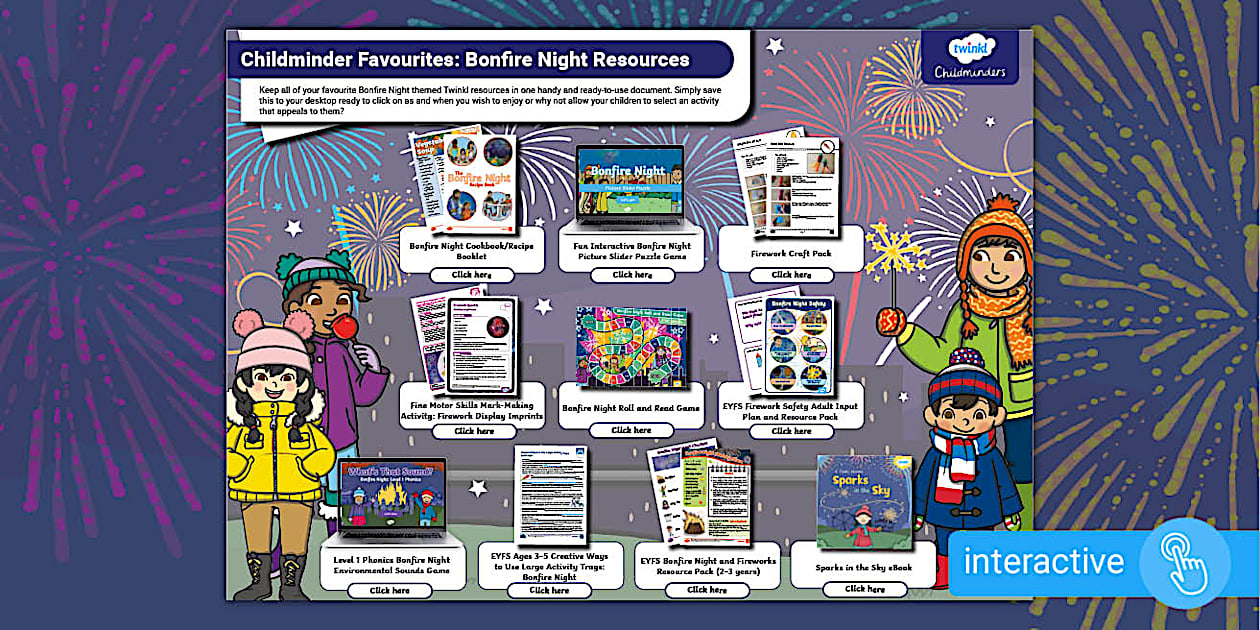 Childminder Favourites: Bonfire Night Resources - Twinkl